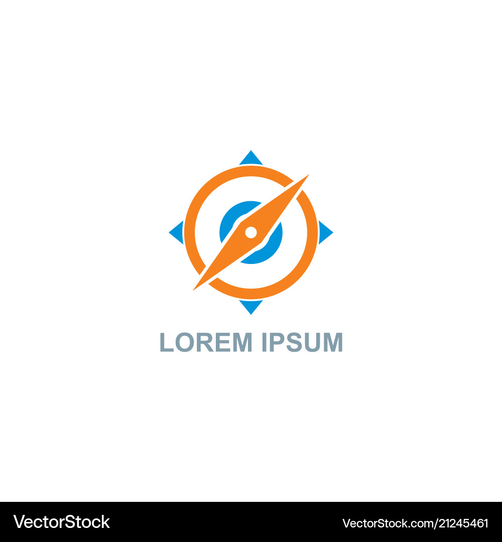 Compass arrow logo Royalty Free Vector Image - VectorStock