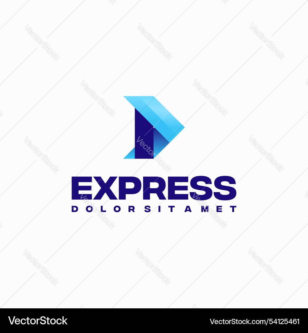 Fast express i initial logo designs concept Vector Image