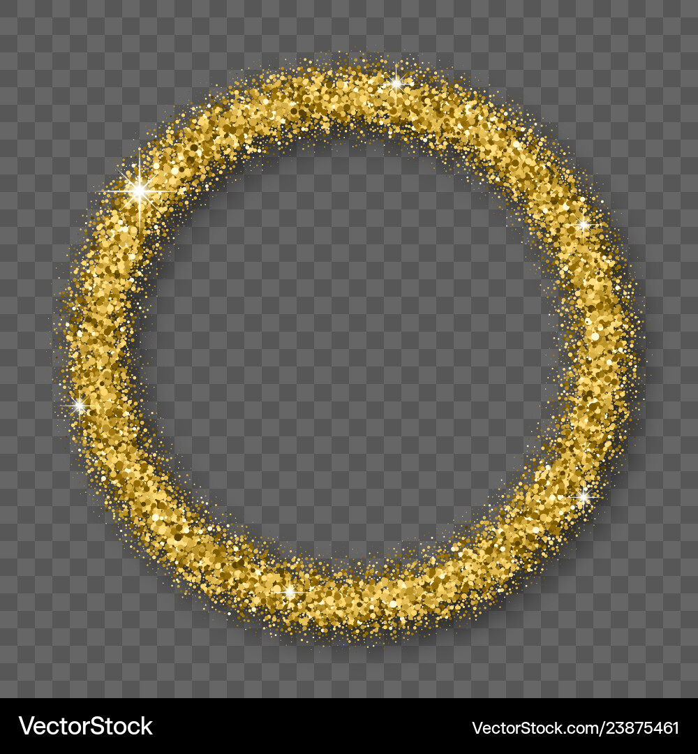 Gold Glitzerrahmen mit Bland-Schatten Lizenzfreier Vektor