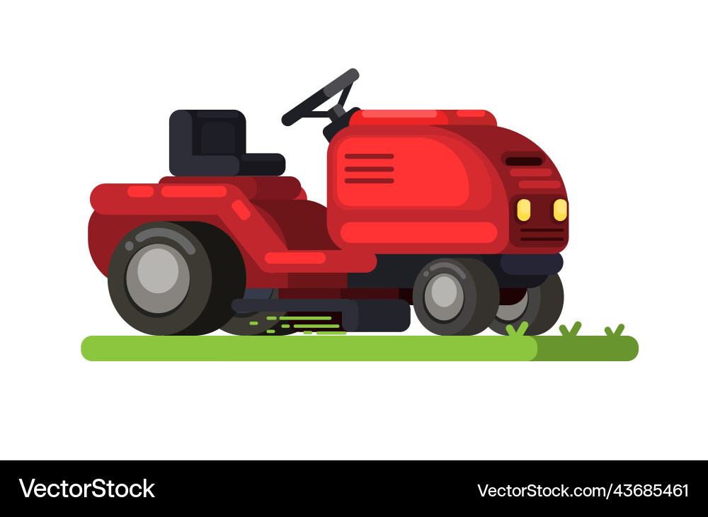 Grass cutter lawn mower machine Royalty Free Vector Image