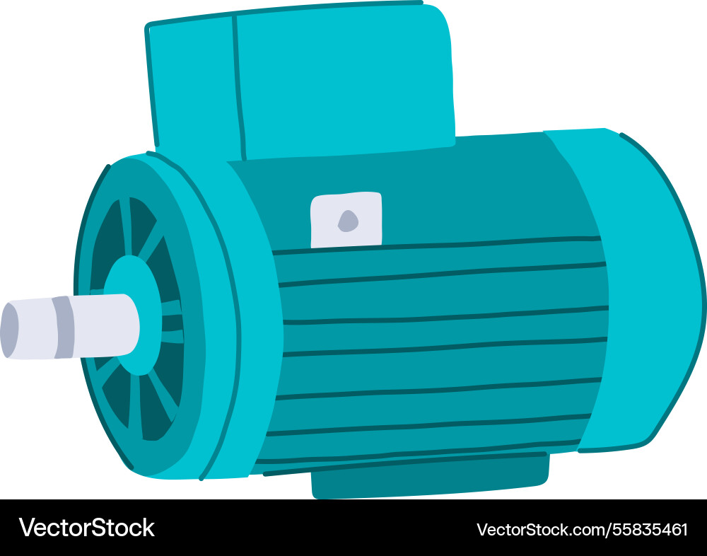 Rotor electric motor cartoon Royalty Free Vector Image
