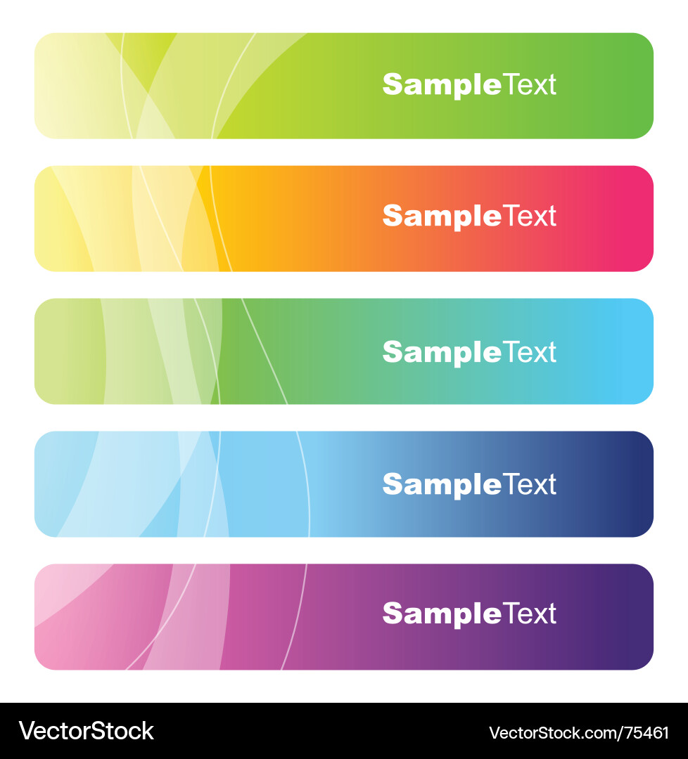 Set of banenrs Royalty Free Vector Image - VectorStock