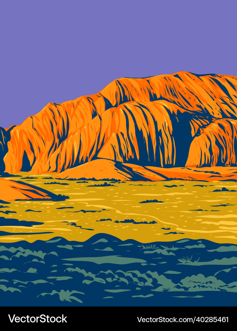 Snow canyon state park with navajo sandstone Vector Image