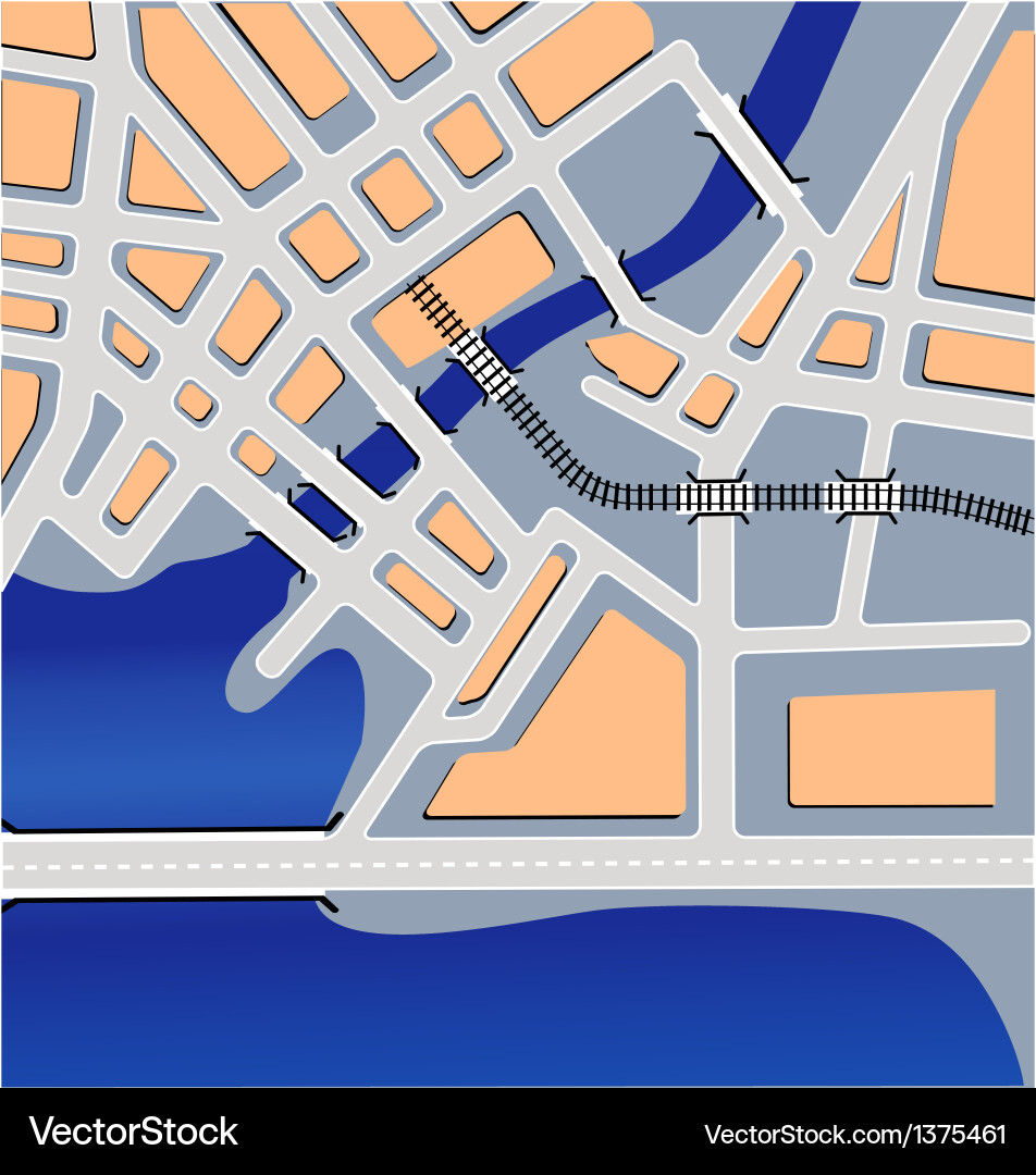 Urban maps Royalty Free Vector Image - VectorStock