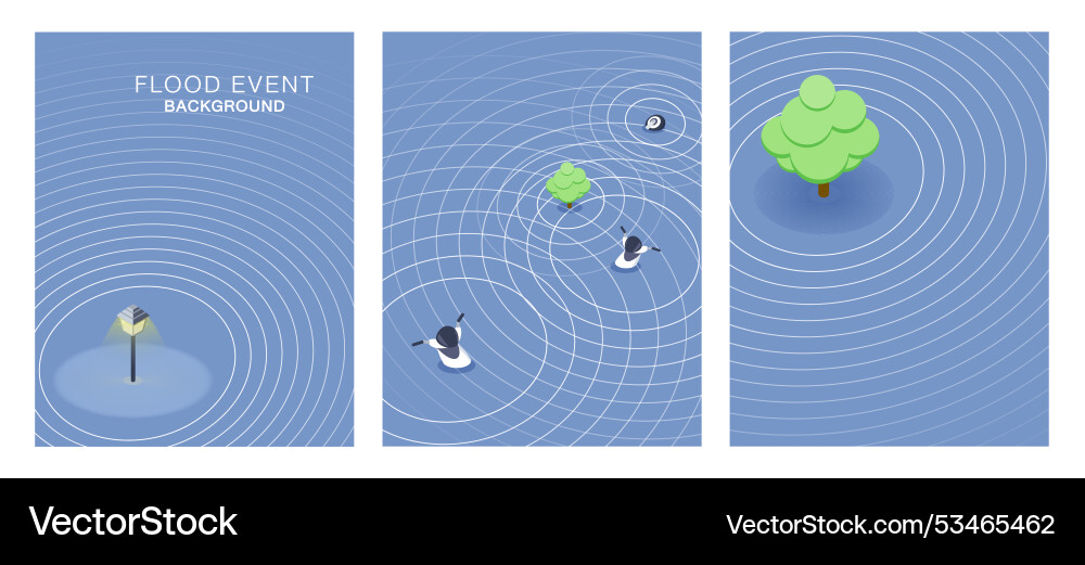 Background image of the flood event Royalty Free Vector