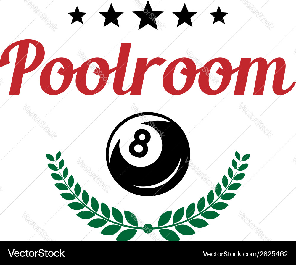 Billiard Room Emblem Royalty Free Vector Image