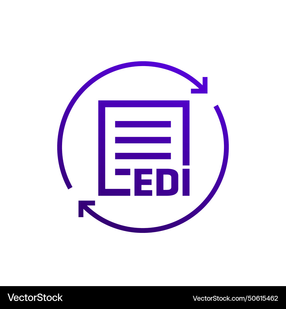 Edi icon electronic data interchange Royalty Free Vector Edi icon electronic data interchange Royalty Free Vector