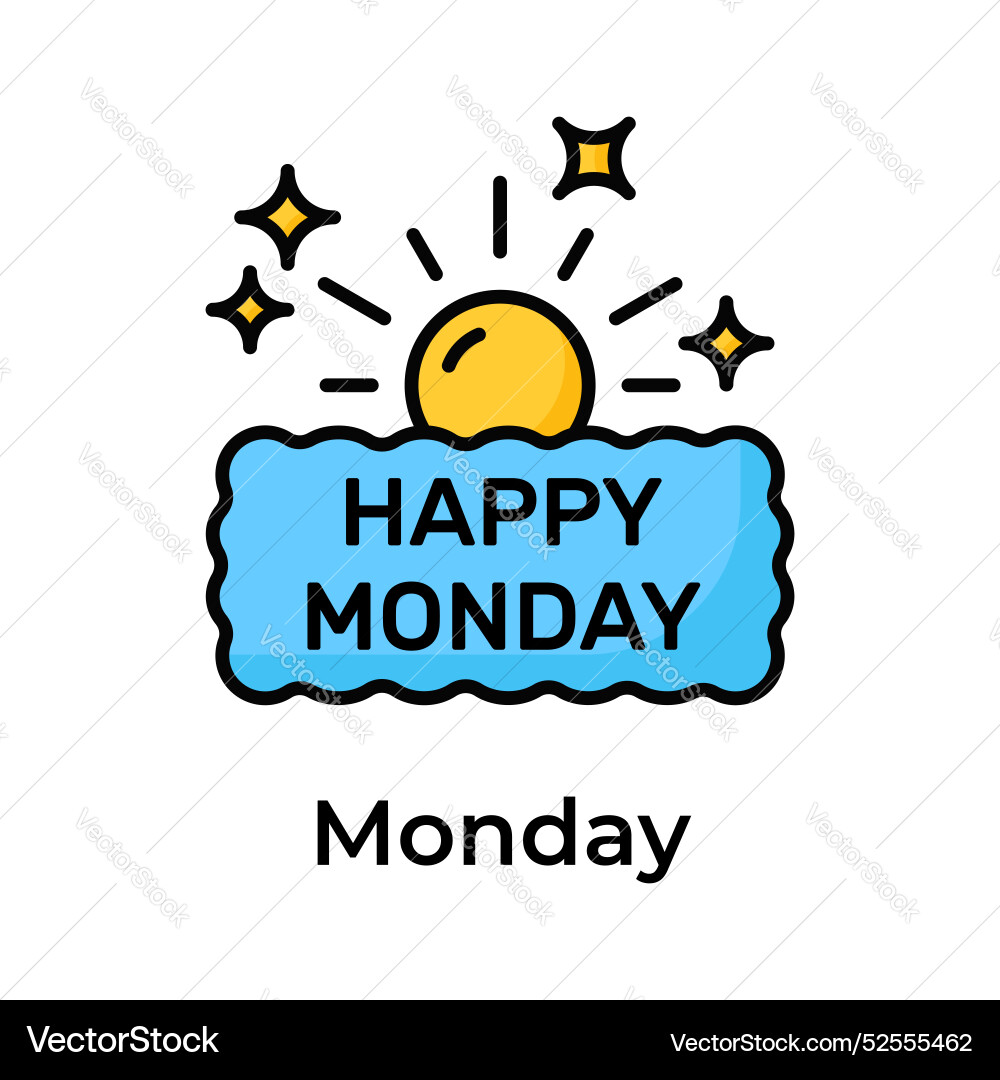 Happy monday Royalty Free Vector Image - VectorStock