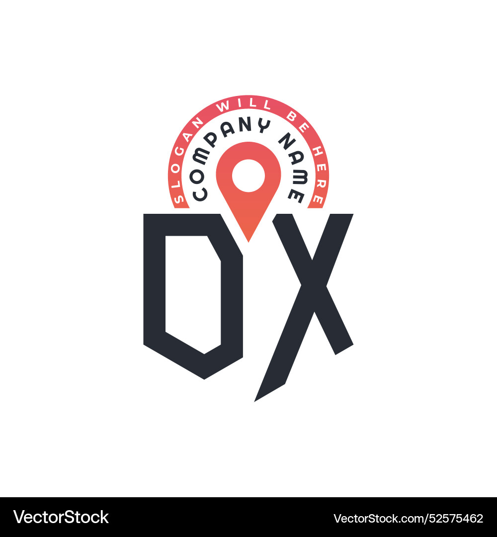 Ox location logo design for human resources Vector Image