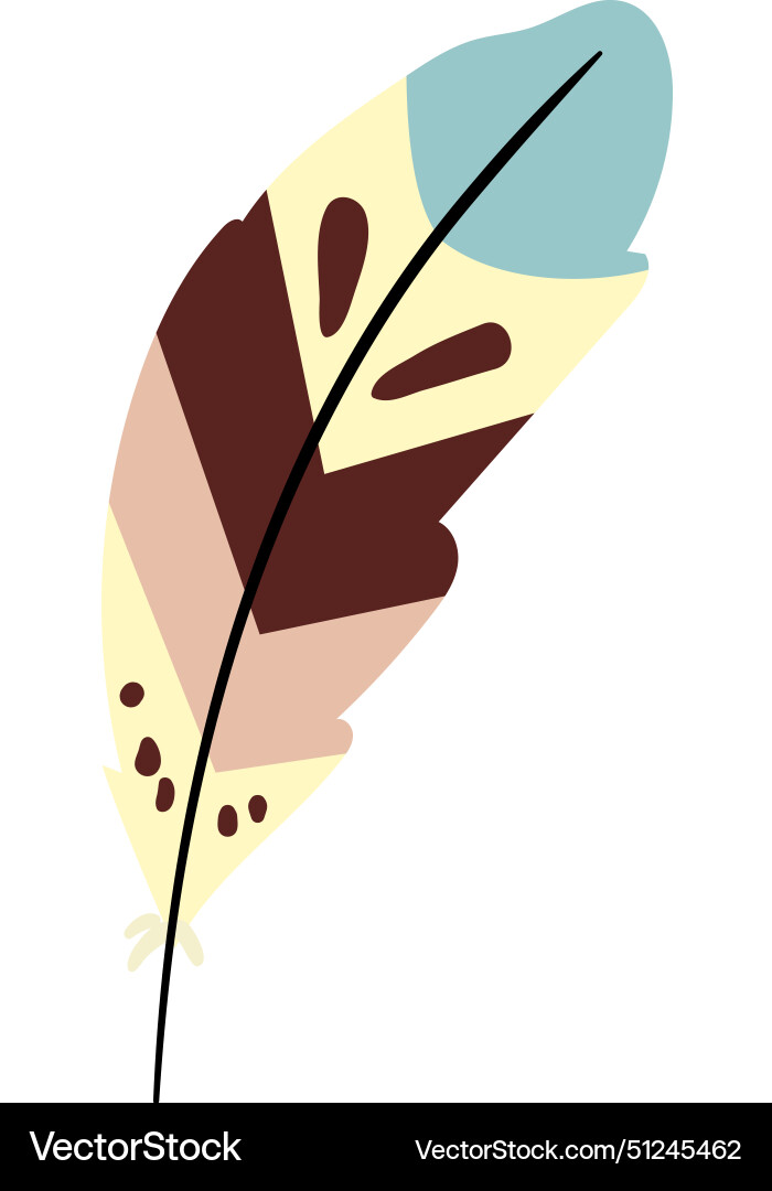 Parrot feather exotic bird cartoon Royalty Free Vector Image