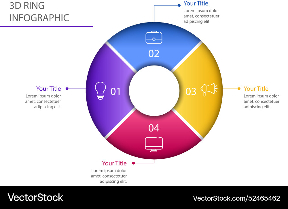 Ring infographic Royalty Free Vector Image - VectorStock