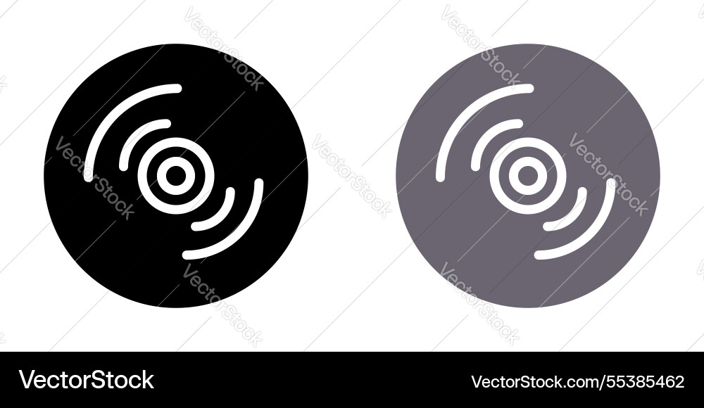 Vinyl-Icons-Pack in schwarzer und farbiger Version