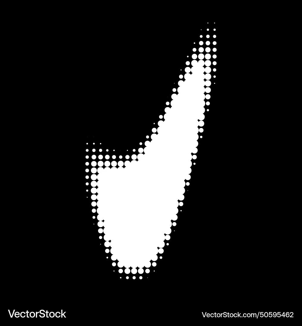 White letter v dots logo halftone Royalty Free Vector Image