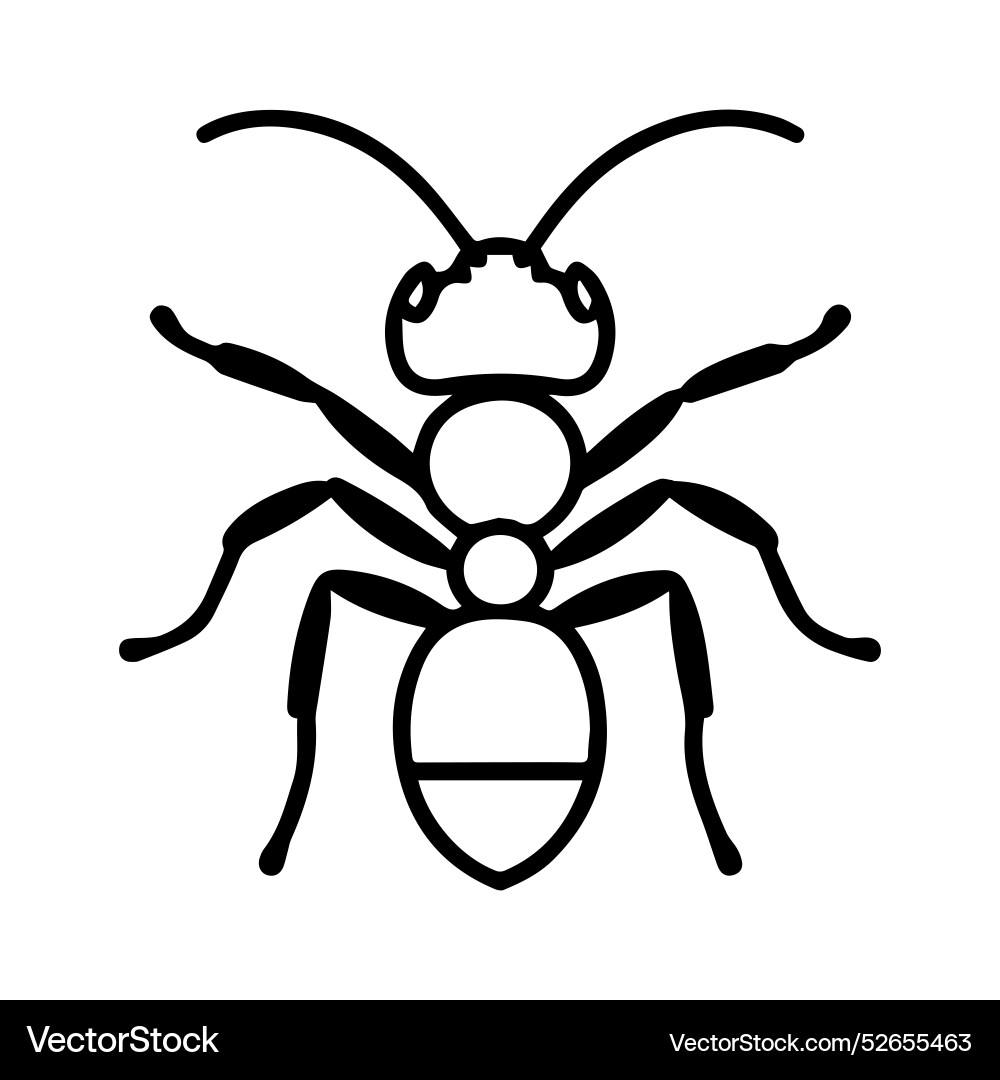 Ant icon or modern line symbol art Royalty Free Vector Image