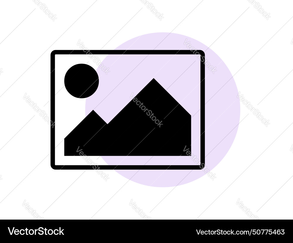 Black image gallery icon Royalty Free Vector Image