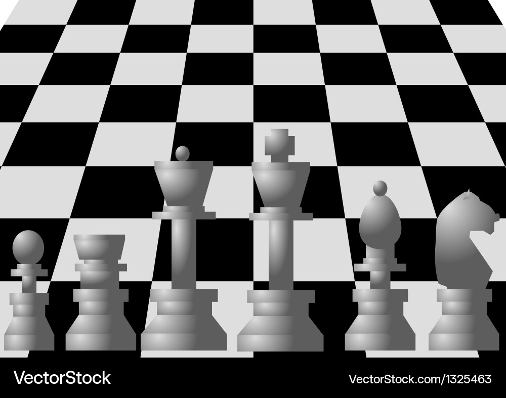 Chess on board Royalty Free Vector Image - VectorStock