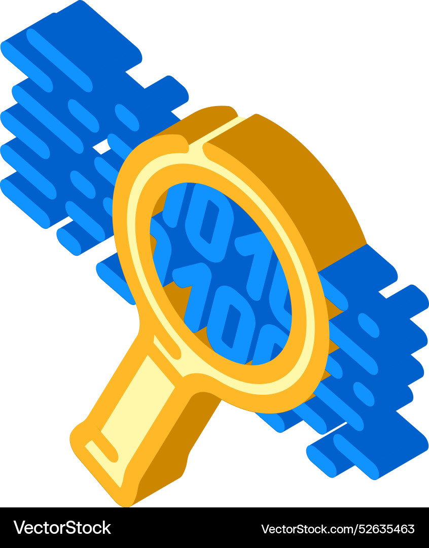 Digital evidence crime isometric icon Royalty Free Vector