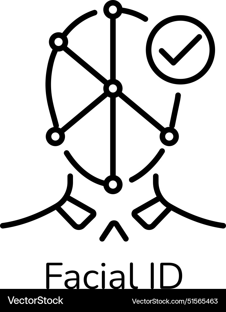 Facial id Royalty Free Vector Image - VectorStock