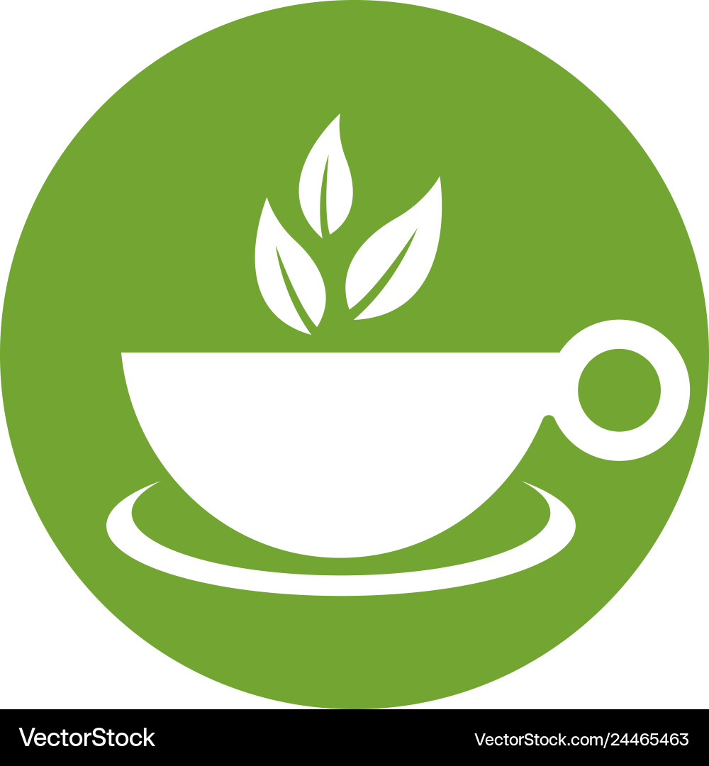 Green tea logo Royalty Free Vector Image - VectorStock