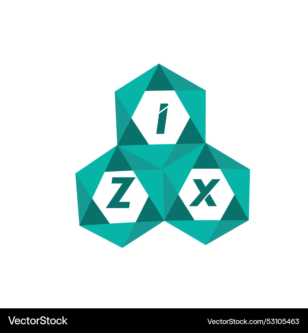 Izx creative minimalist letter logo unique Vector Image