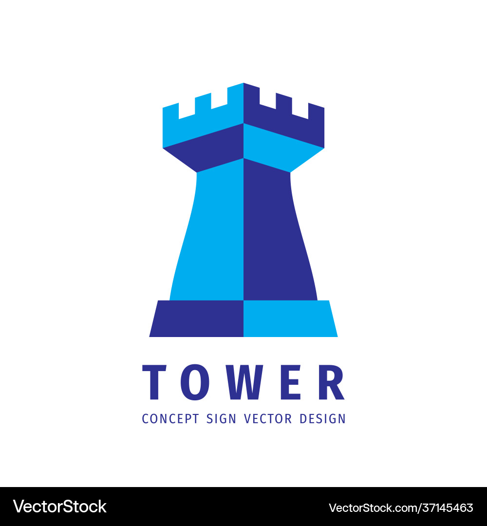 Tower protection - logo concept Royalty Free Vector Image