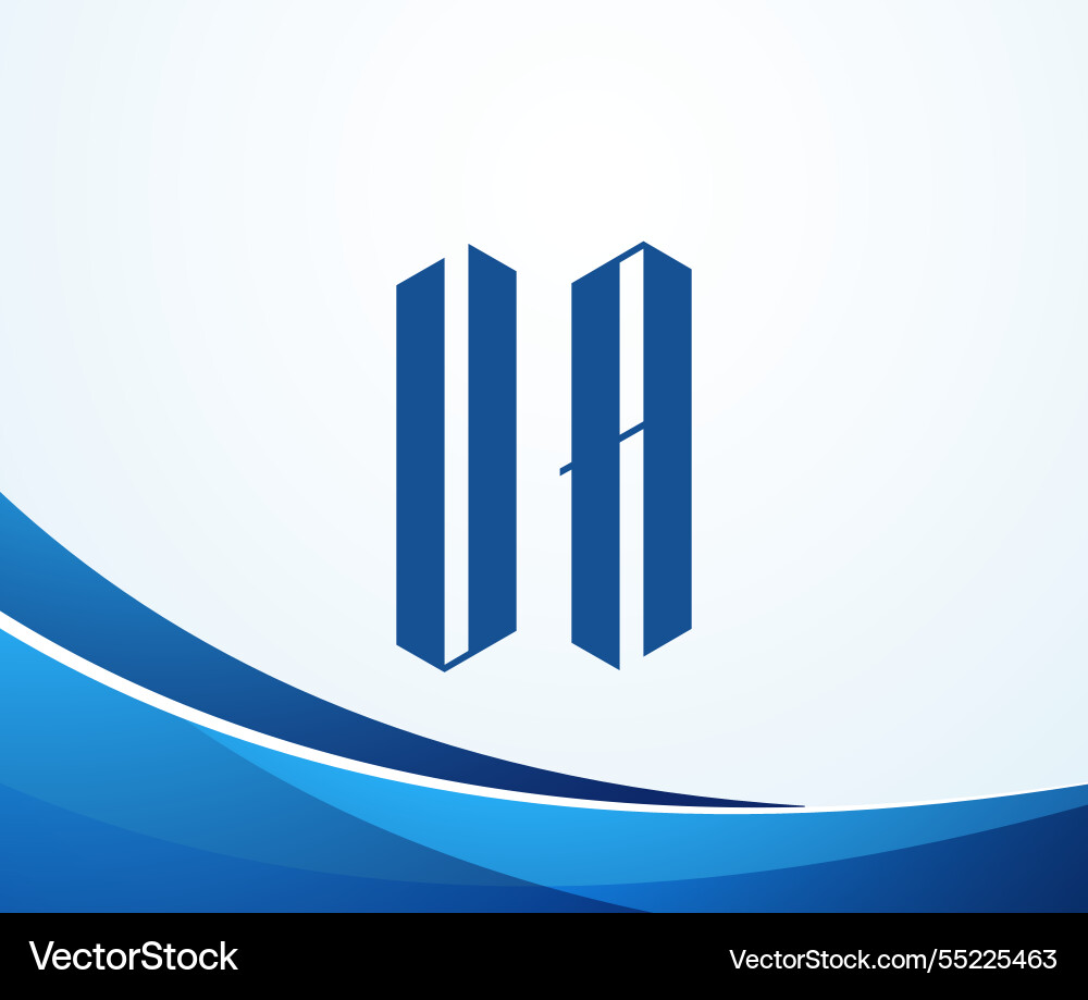 Va alphabet letter logo design template elements Vector Image