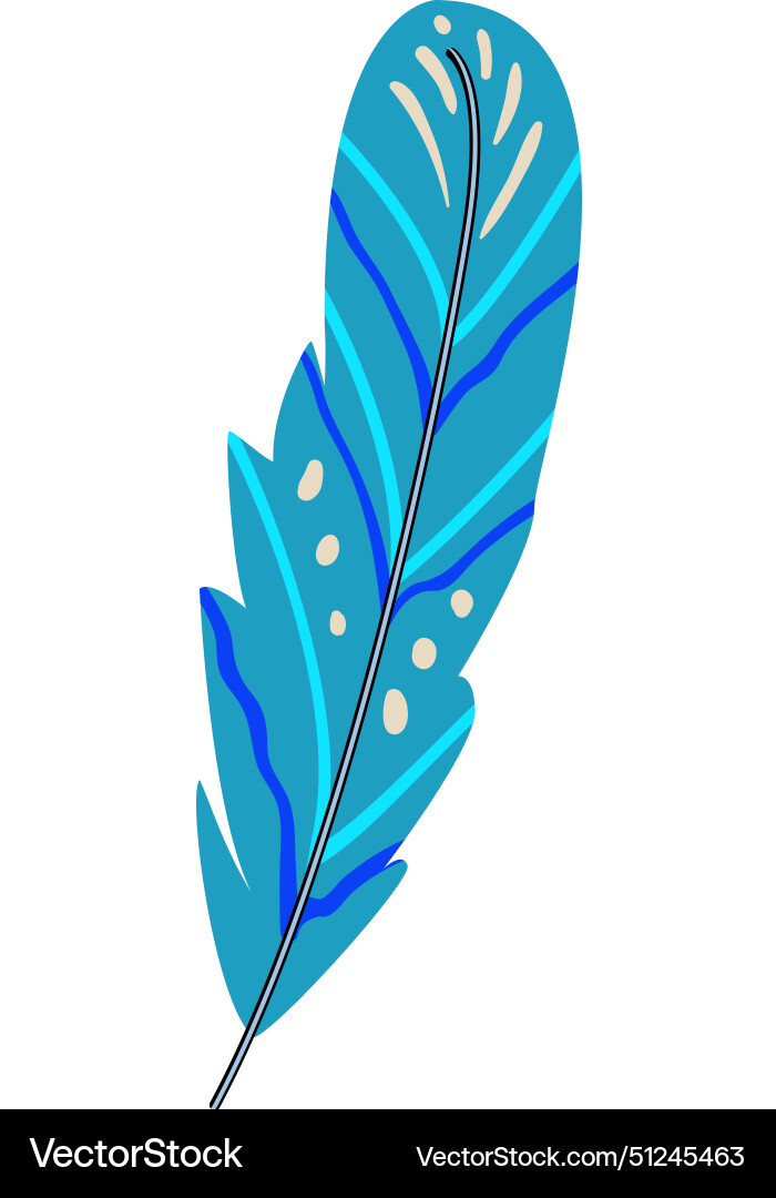 Wing feather exotic bird cartoon Royalty Free Vector Image