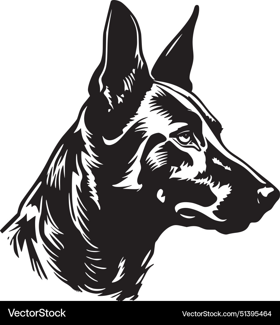 Australian kelpie - minimalist and flat logo Vector Image