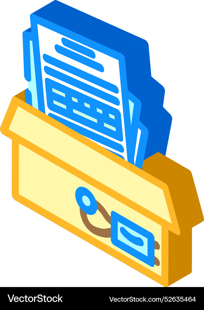 Documentary evidence crime isometric icon Vector Image