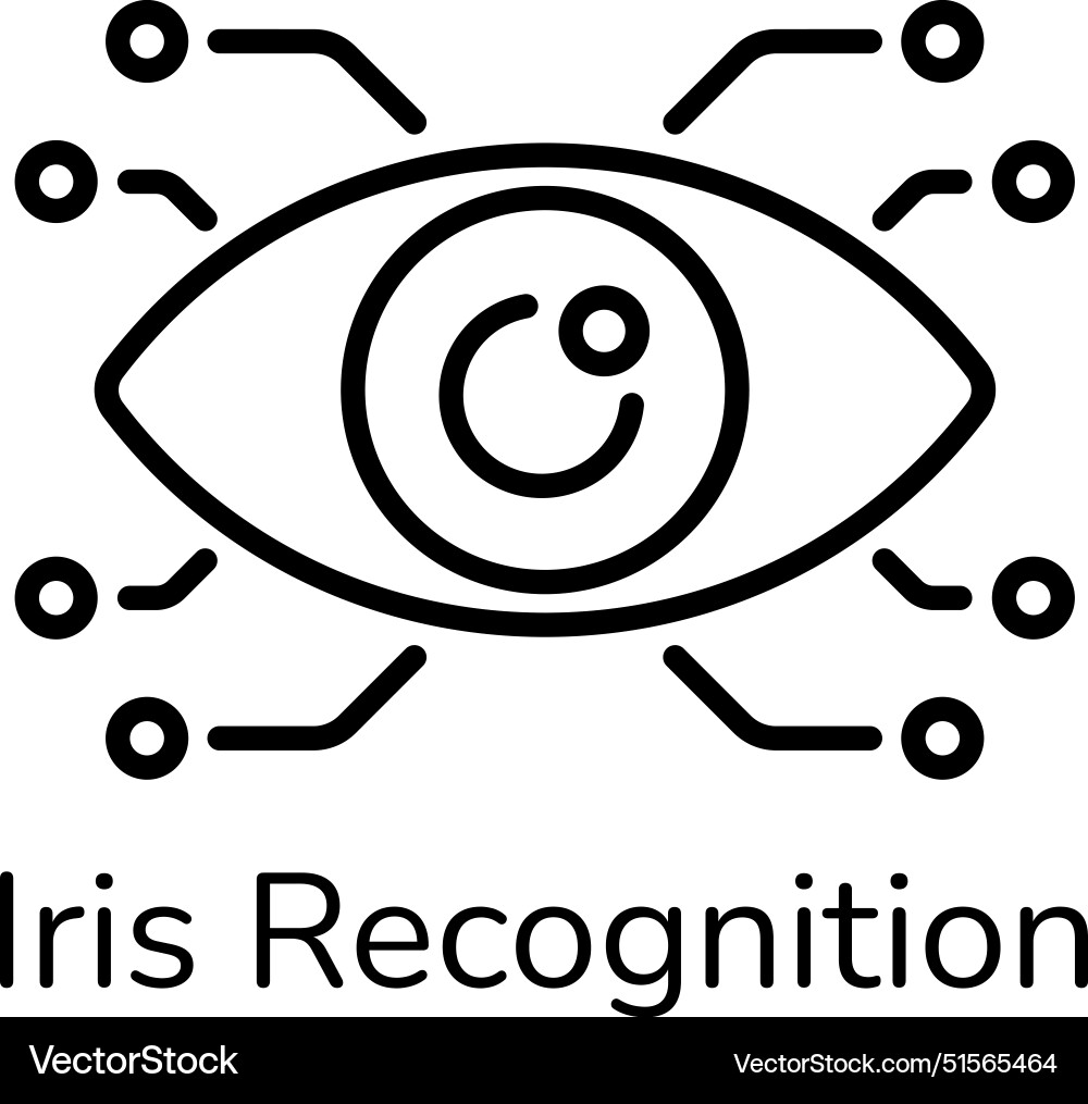 Iris recognition Royalty Free Vector Image - VectorStock