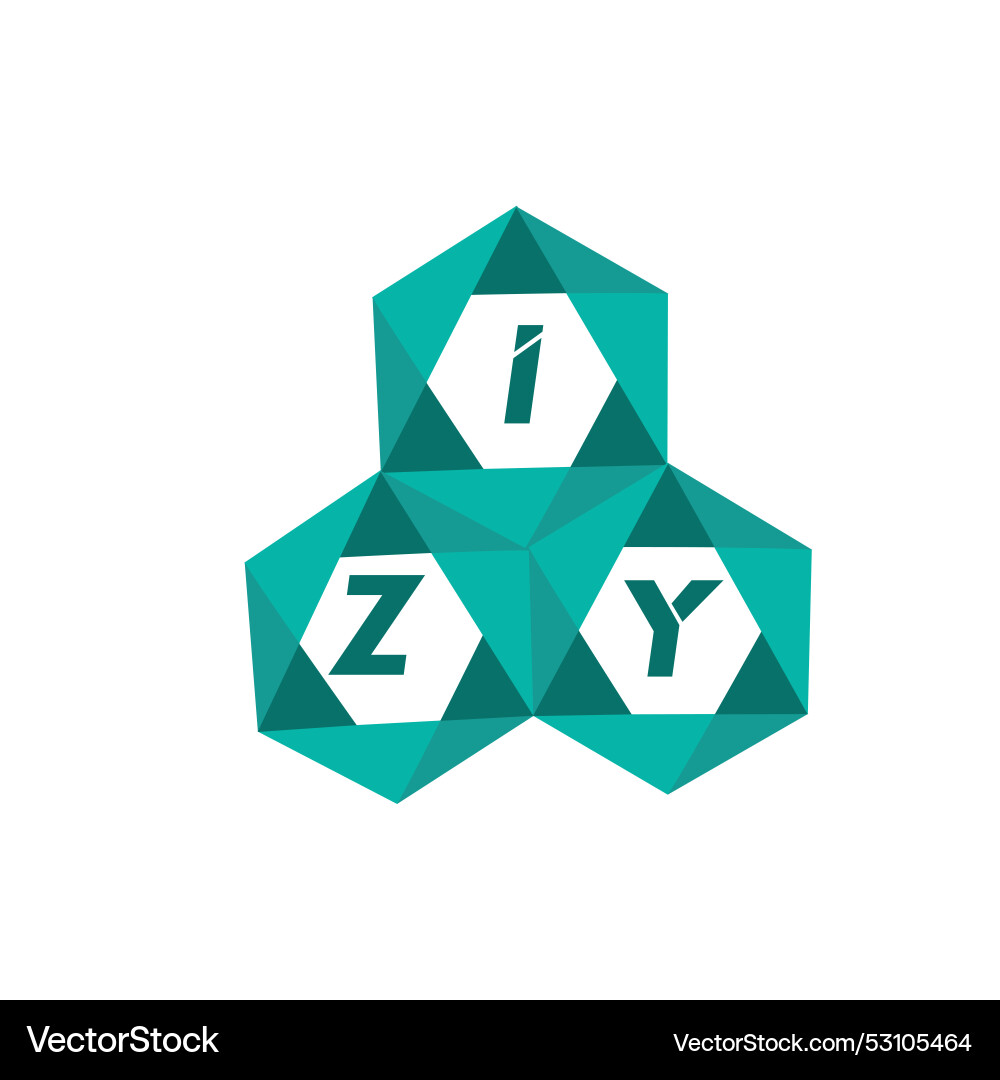 Izy creative minimalist letter logo unique Vector Image