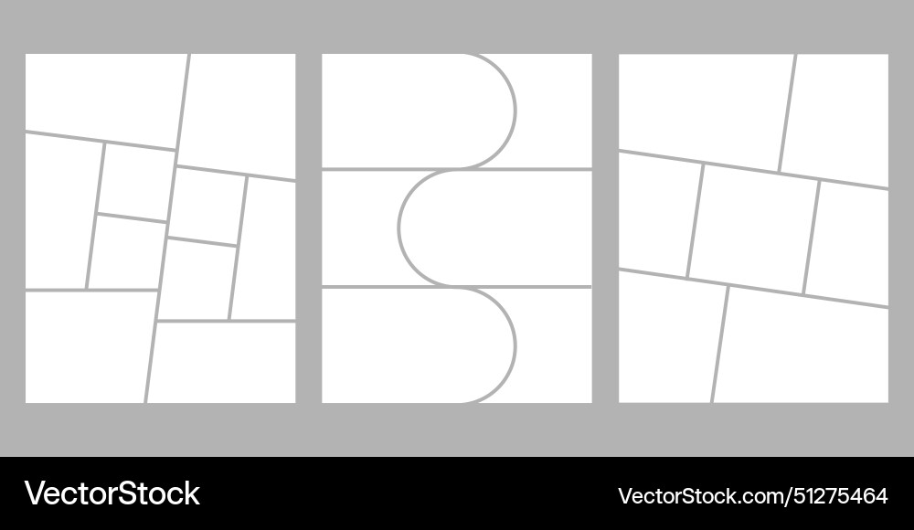 Minimalistic geometric photo frame layout Vector Image