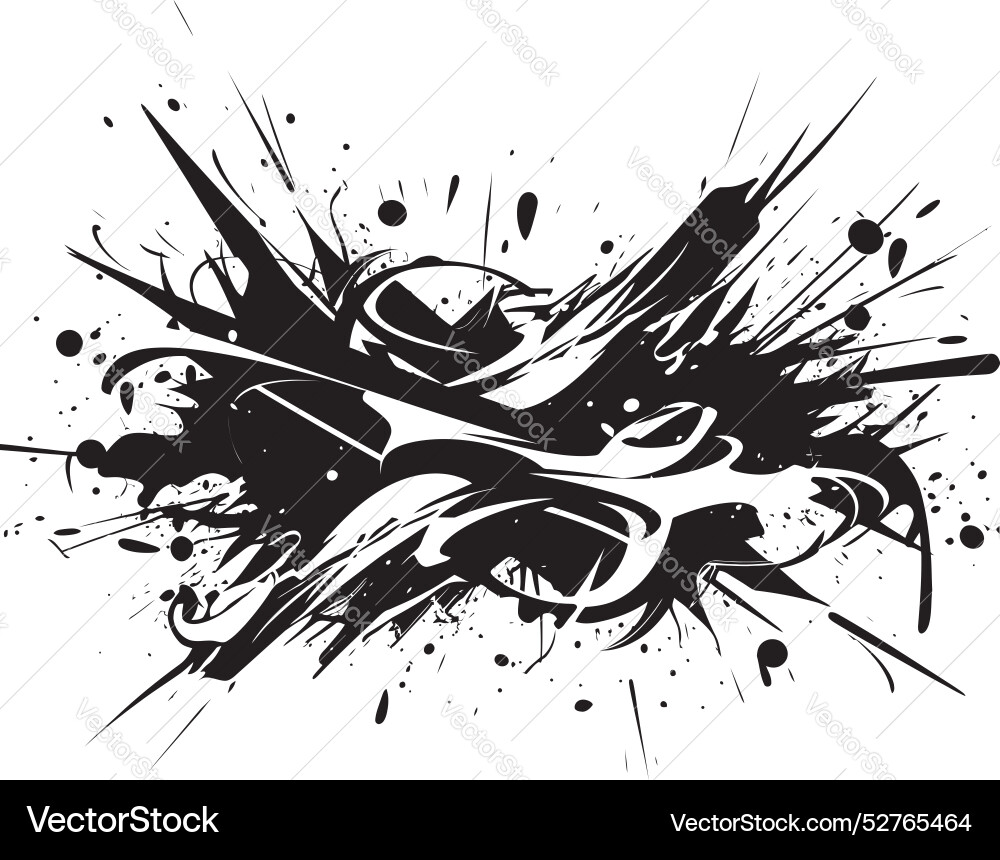 Tagline trance graffiti magic in motion aerosol Vector Image