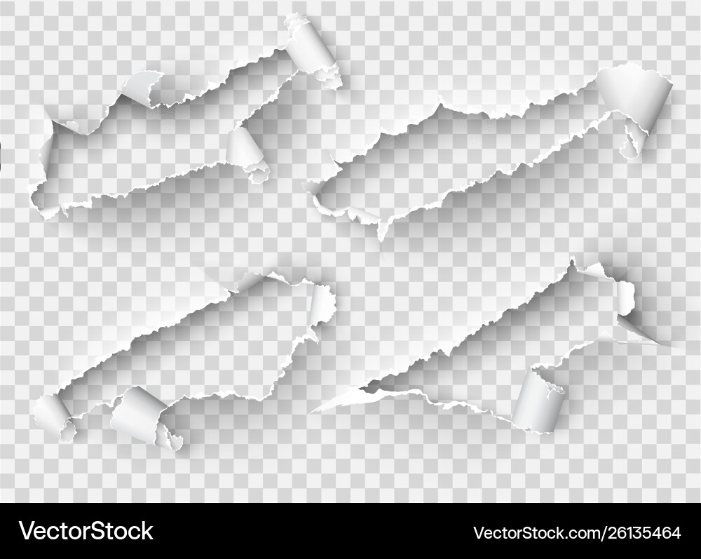 Torn ripped paper template sides Royalty Free Vector Image