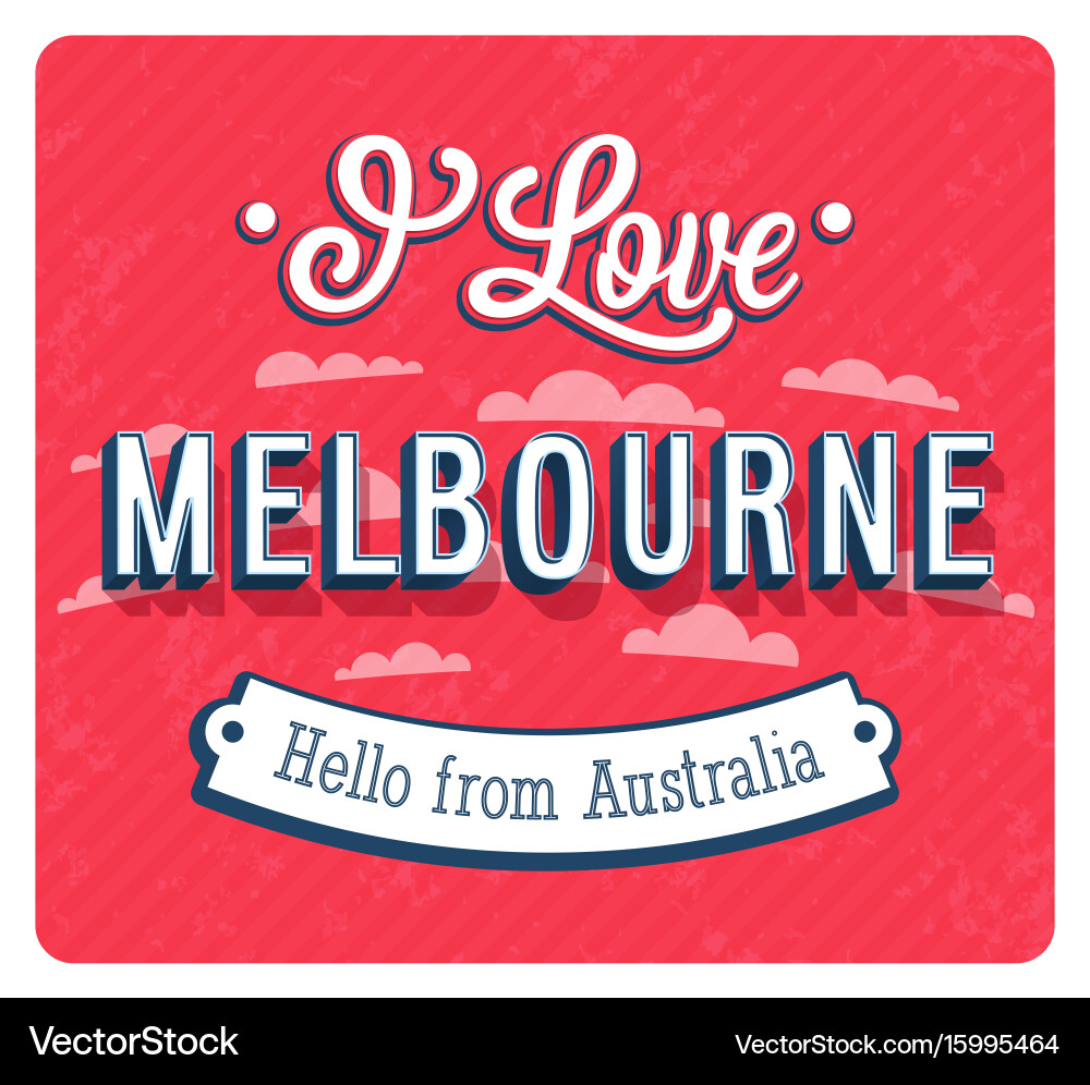 Vintage Australian Greeting Card Royalty Free Vector Image