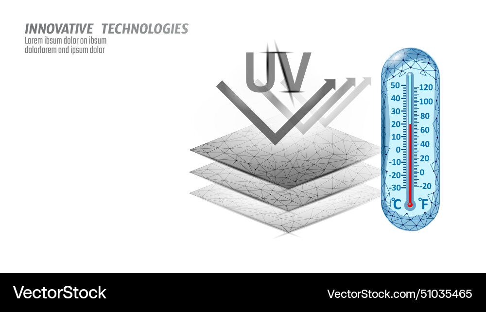 3d uv protection membrane properties textile Vector Image