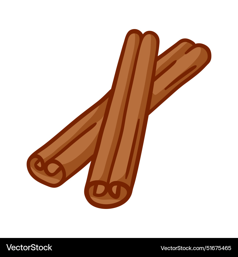 Cinnamon sticks delicious Royalty Free Vector Image