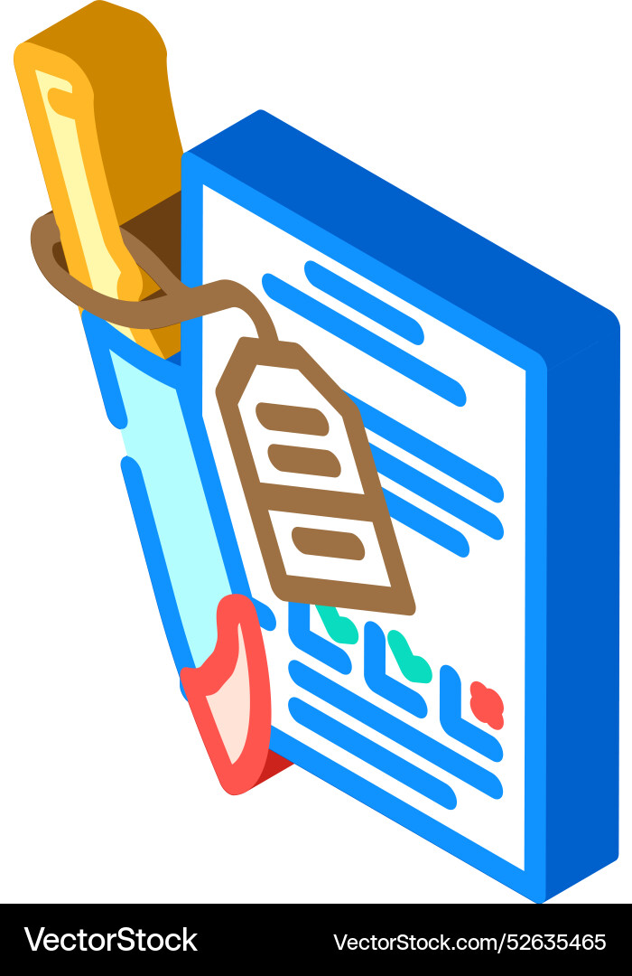 Demonstrative evidence crime isometric icon Vector Image