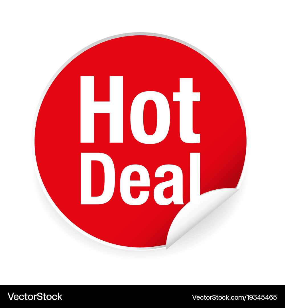 Hot deal label sign Royalty Free Vector Image - VectorStock