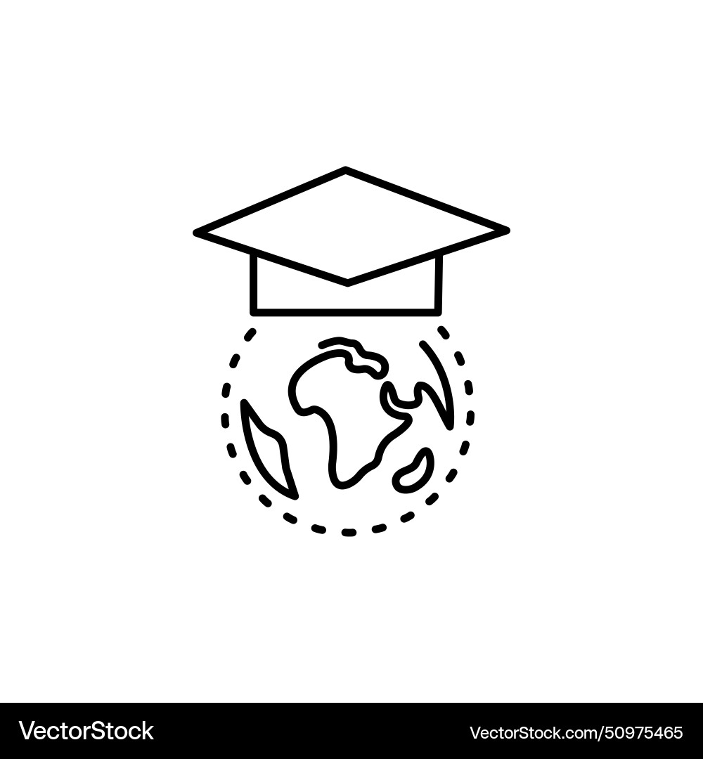 International education pixel perfect linear icon Vector Image