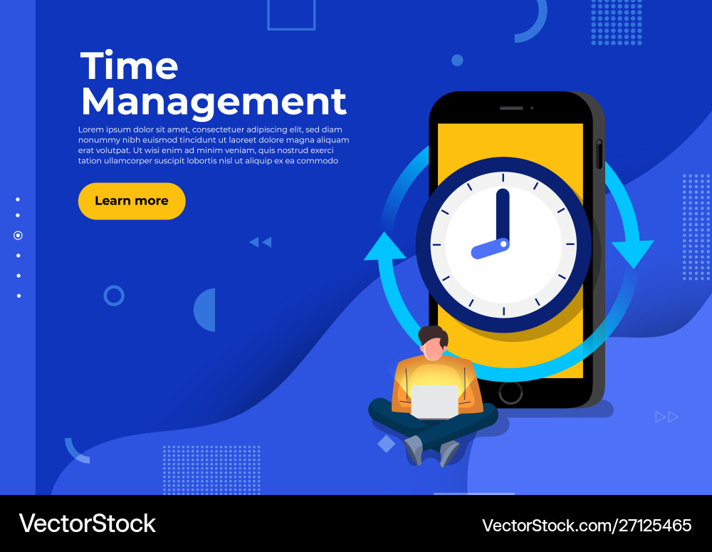 Time management Royalty Free Vector Image - VectorStock