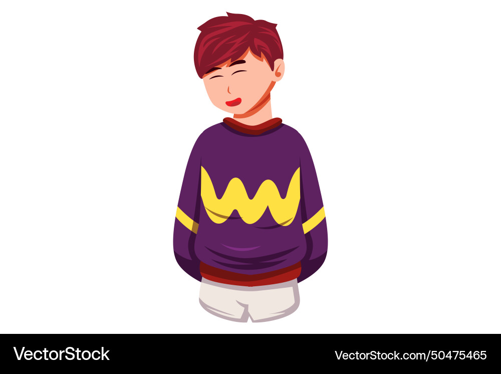 Winter season character design Royalty Free Vector Image