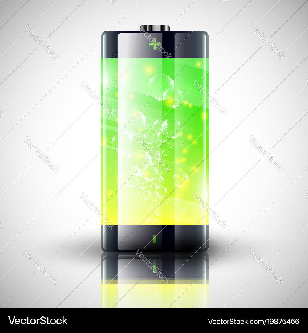 Battery charge status Royalty Free Vector Image