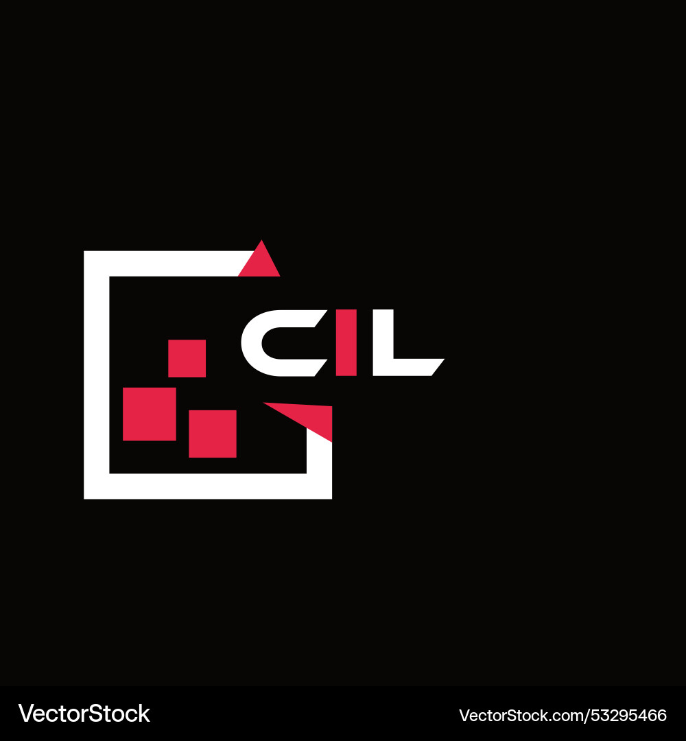 Cil creative minimalist letter logo unique Vector Image