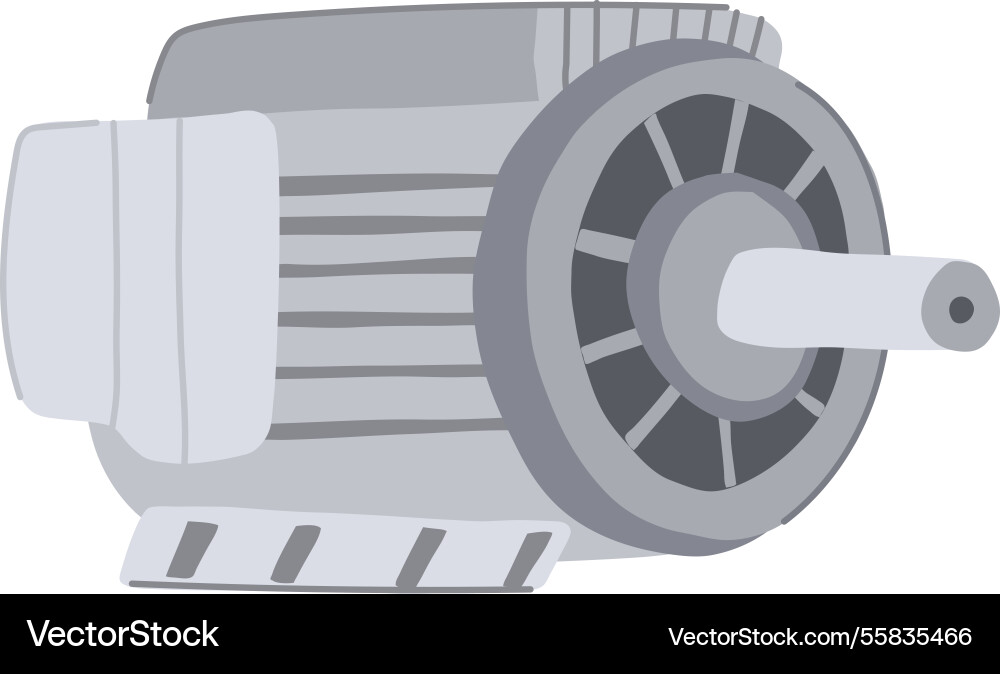 Efficiency electric motor cartoon Royalty Free Vector Image