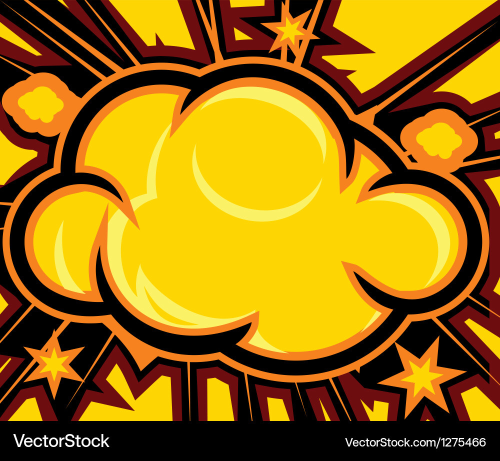 Explosion comic book background Royalty Free Vector Image