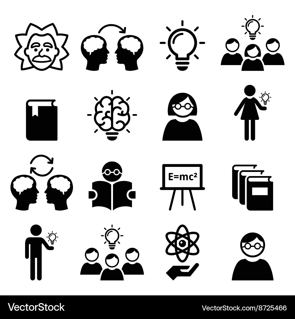 Knowledge & Innovation Icons Royalty Free Vector Image