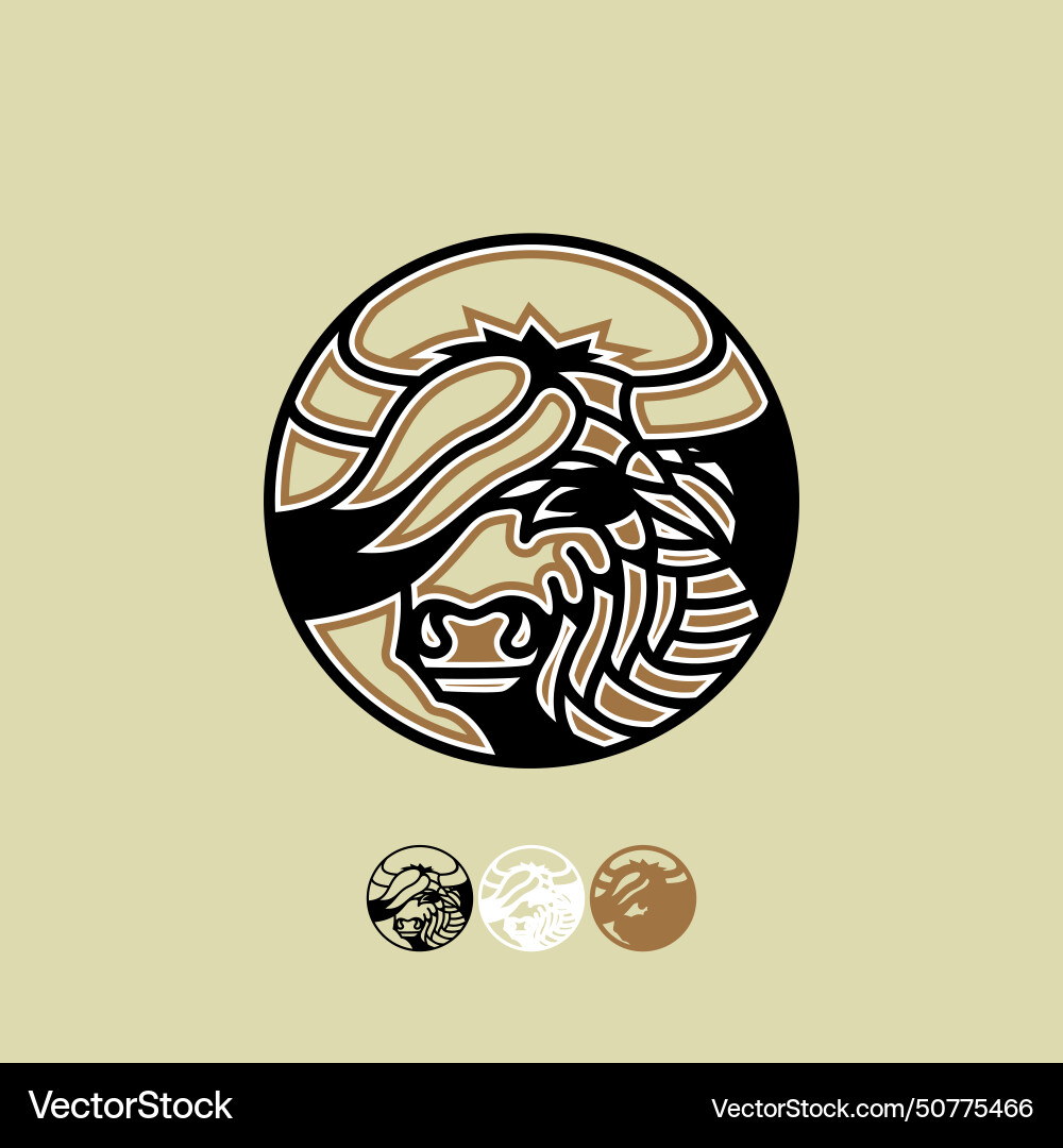 Laser cut highland cow Royalty Free Vector Image