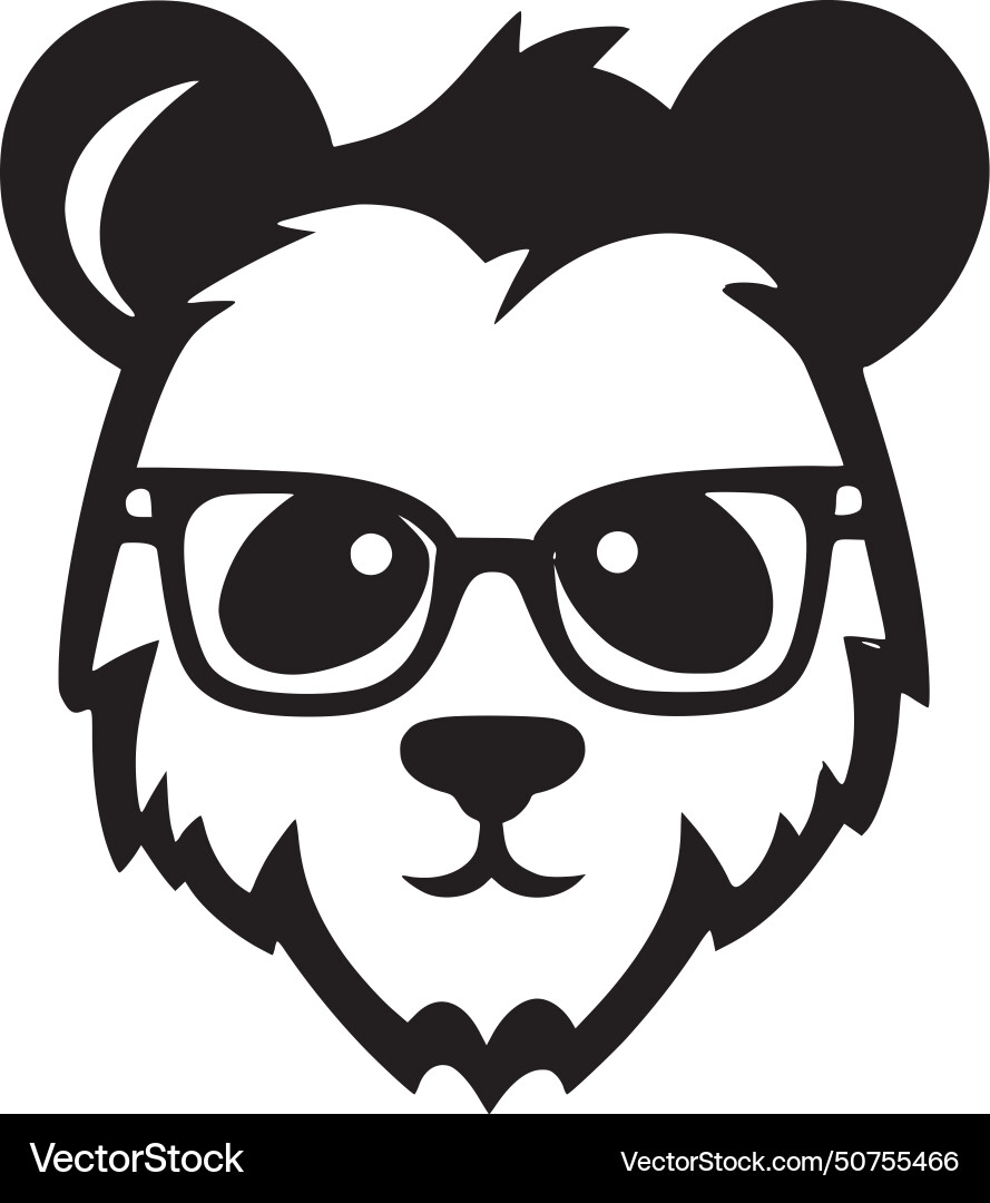 Panda - black and white isolated icon Royalty Free Vector