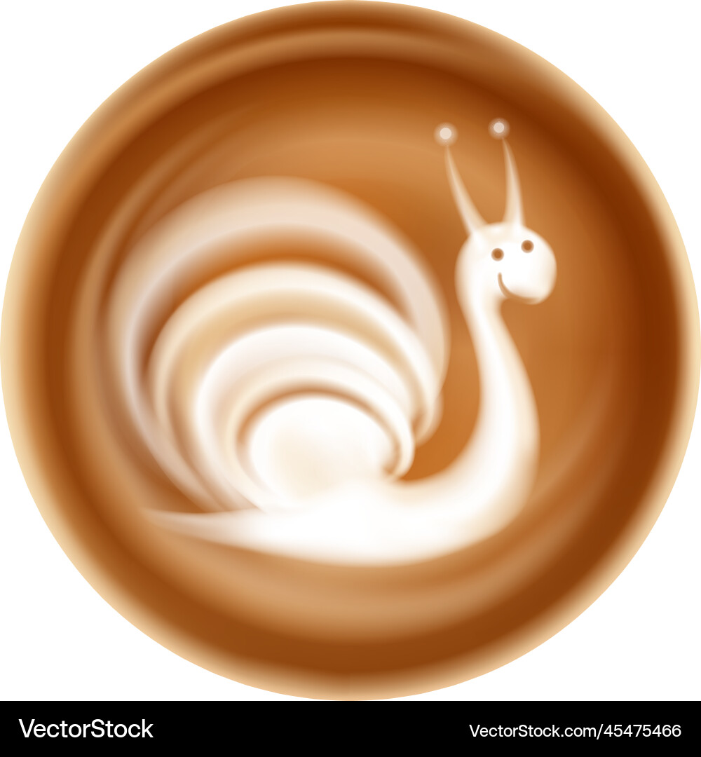 Realistic latte art Royalty Free Vector Image - VectorStock